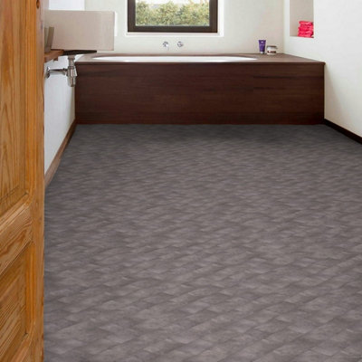 593 Galerie Stone Effect with High Floor Grip Lino Flooring Sheet Vinyl ...