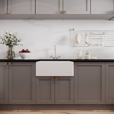 595mm - Fireclay Kitchen Bundle - Butler Sink, Compatible Waste ...