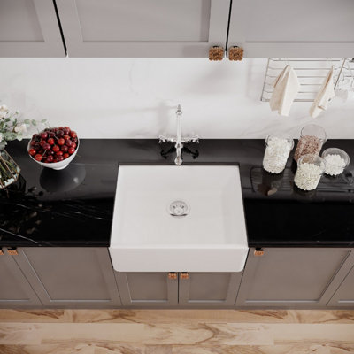 595mm - Fireclay Kitchen Bundle - Butler Sink, Compatible Waste ...