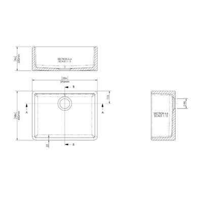 595mm - Fireclay Kitchen Bundle - Butler Sink, Compatible Waste ...