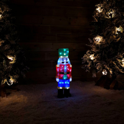 59cm Battery Operated Light up Acrylic Christmas Nutcracker Decoration ...