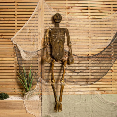 5ft (150cm) Full Body Halloween Mummified Skeleton Decoration with ...