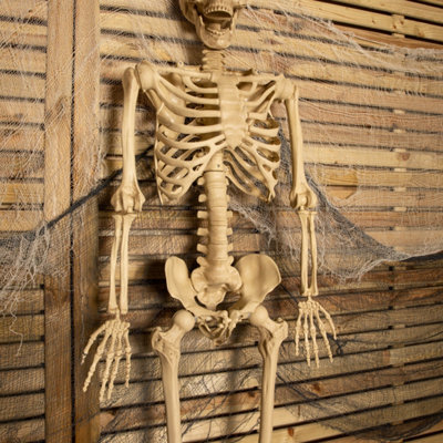 5ft (150cm) Posable Full Body Halloween LED Skeleton Decoration with ...