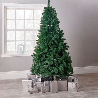 5FT Artificial Holiday Christmas Tree Green Small Spruce with 600 PVC ...