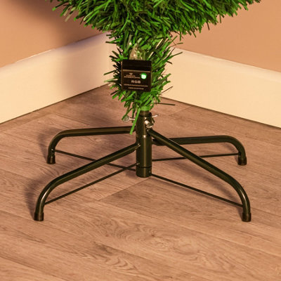 5ft Green Fibre Optic Christmas Tree with Remote Control and Multi ...