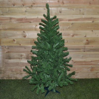 5ft Luxury Plain Green Christmas Tree with 430 tips | DIY at B&Q