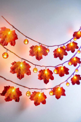 5ft Maple Leaf Harvest Fall String Lights