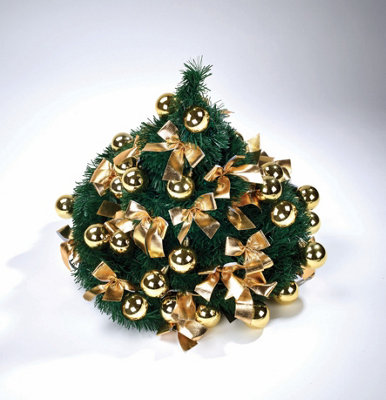 5ft Pop Up Slimline Christmas Tree Pre Lit with 50 Micro LED Lights, 25 ...