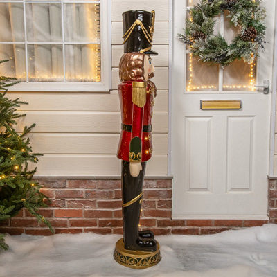 5ft Traditional Christmas Nutcracker Soldier - Red, Black and Green ...