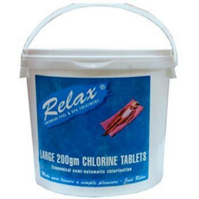 5Kg RELAX Chlorine Tablets Large 200g Swimming Pool Sanitiser