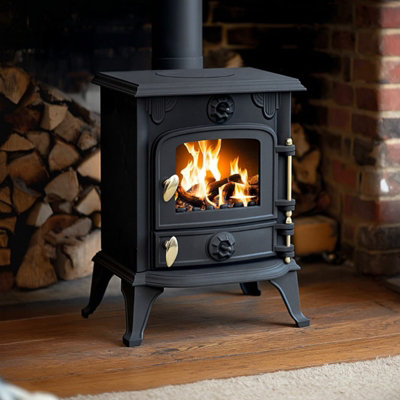5kW Cast Iron Solid Multifuel Wood Burning Stove