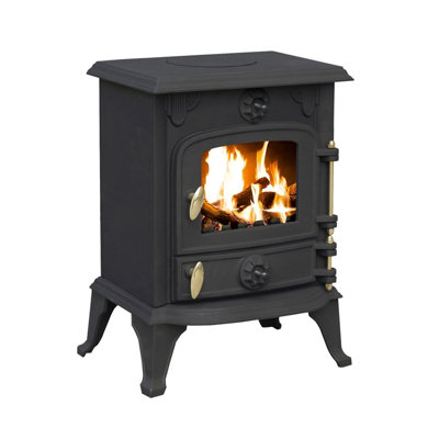 5kW Cast Iron Solid Multifuel Wood Burning Stove