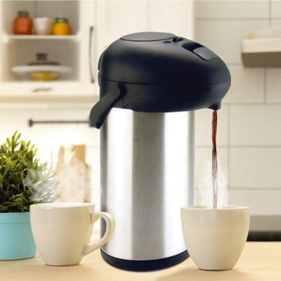 5L Airpot Flask Garden Tea Coffee Stainless Steel Pump Action Hot ...