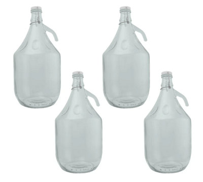 5L DEMIJOHN CARBOY Flip Top Screw Cap Bung Home Brewing Wine Cider ...