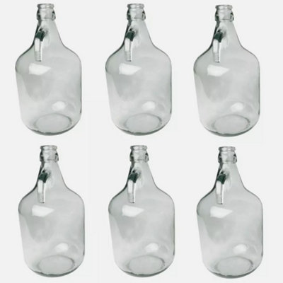 5L DEMIJOHN CARBOY Flip Top Screw Cap Bung Home Brewing Wine Cider ...