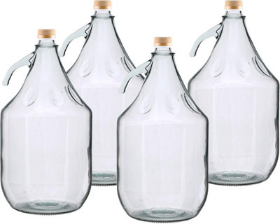 5L DEMIJOHN CARBOY Flip Top Screw Cap Bung Home Brewing Wine Cider ...