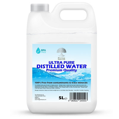 5L Distilled Water 100% Pure Premium Quality Ideal for CPap, Irons ...
