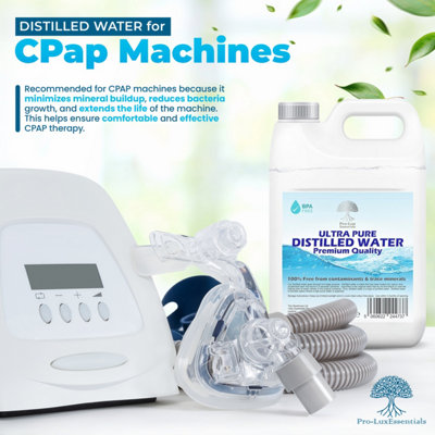 5L Distilled Water 100% Pure Premium Quality Ideal for CPap, Irons ...