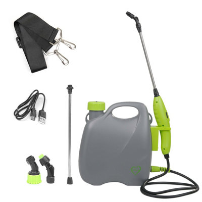 5L Electric Garden Sprayer Battery Powered Sprayer with 3 Mist Nozzles ...