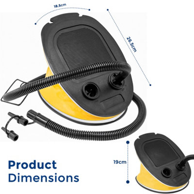 5L Foot Pump for Camping Large Capacity Airbed, Mattress & Lilo Inflator