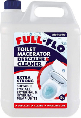 5L Full-FLO Toilet Macerator Descaler & Cleaner - Suitable for All Pump ...