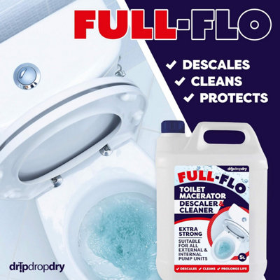 5L Full-FLO Toilet Macerator Descaler & Cleaner - Suitable for All Pump ...