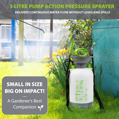 5L Garden Pressure Sprayer FOR multiple use Portable Hand Pump Chemical ...