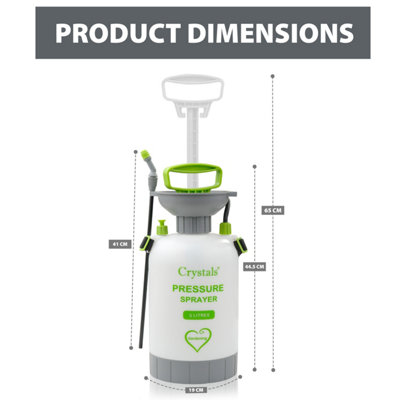 5L Garden Pressure Sprayer Portable Hand Pump Chemical Weed Spray Bottle