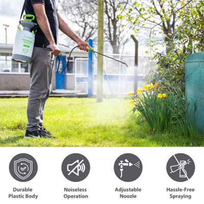 5L Garden Pressure Sprayer Portable Hand Pump Chemical Weed Spray Bottle