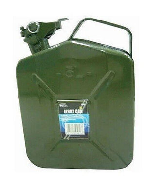 5L Jerry Can Fuel Oil Diesel Petrol Storage Container Metal Spout Portable