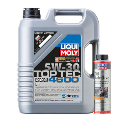 5L LIQUI MOLY TOP TEC 4600 5W30 Engine Oil SN CF BMW LL + Oil Additive ...