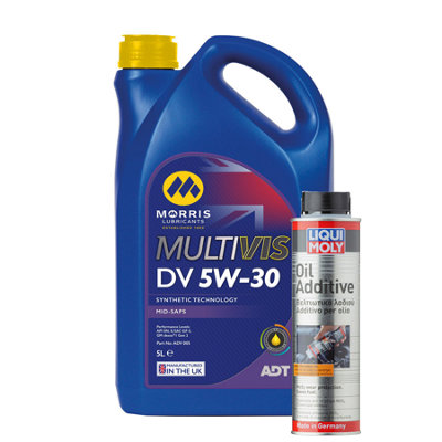 5L MORRIS 5w30 Fully Synthetic Engine Oil Multivis ADT DV + OIL ...