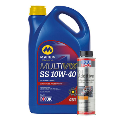 5L MORRIS CST 10w40 SS Engine Oil 10W40 API SN/CF ACEA A3/B4+ OIL ADDITIVE 300ml