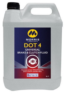 5L MORRIS DOT 4 Brake & Clutch Fluid DOT4 FMVSS 116 DOT 3 and DOT 4