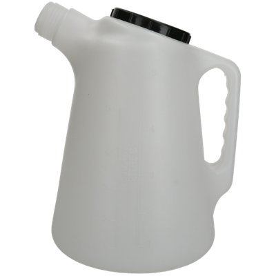 5L Plastic Measuring Jug & Flexible Spout Litre & Quarts Water Petrol ...