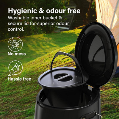 5L Portable Camping Toilet Compact Potty Loo Caravan Picnic Fishing ...