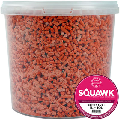 5L SQUAWK Berry Suet Pellets - Quality High Energy Garden Wild Bird ...