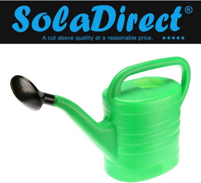 5L Watering Can, Green Lightweight Plastic Watering Can Black ...