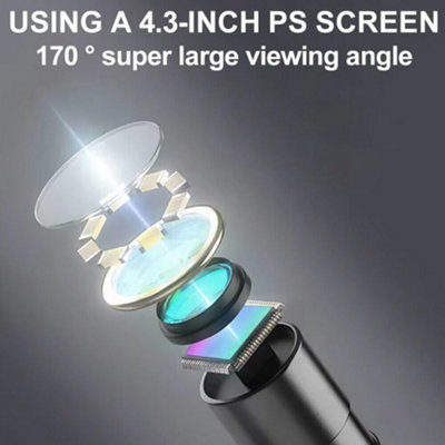 5M 1080P HD 8MM 4.3" Screen Industrial Endoscope Camera Borescope ...