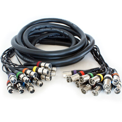 5m 12 Way XLR Male to Female Loom Cable Microphone Stage Snake ...
