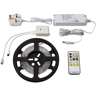 5m CCT LED Tape Kit & 24W LED Driver - Remote Control Flexible Cabinet ...