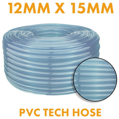 5m clear pvc tubing 12 x 15mm, food grade flexible pipe for water gas ...