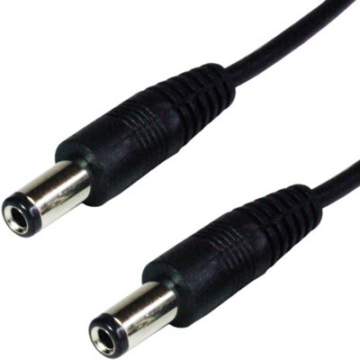 5M DC Power Cable Lead 5.5mm x 2.5mm CCTV Camera DVR Plug To Male ...