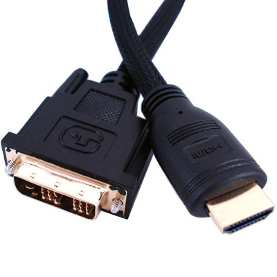 Shop 5m HDMI Male To DVI D DVI I Plug Cable Lead Digital Monitor Laptop ...