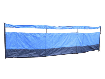 5M Heavy Duty Windbreak 4 Pole with Window Blue (Beach Camping Caravan ...