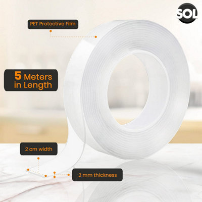 5M Nano Double Sided Tape Heavy Duty 20mm, Nano Tape Double Sided Tape Heavy Duty, Nano Magic ...