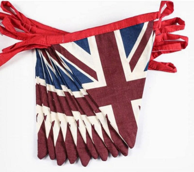 5m Union Jack Retro Bunting 10 Pennants Union Jack Vintage Flags