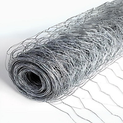 5m x 0.9m x 13mm Chicken Wire Mesh Rabbit Animal Fence Galvanised Steel ...