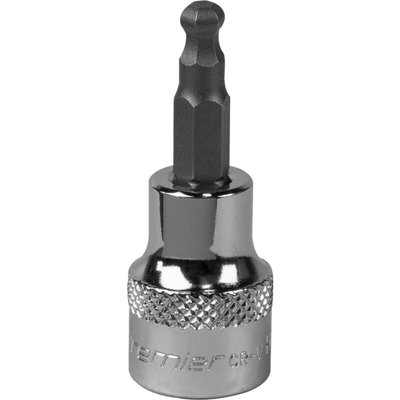 5mm Ball-End Hex Socket Bit - 3/8" Square Drive - Chrome Vanadium ...