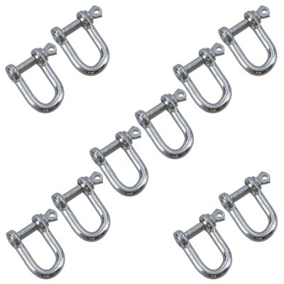 5mm Galvanised Steel Dee D Shackle Chain Link Fastener Rigging Shackles ...